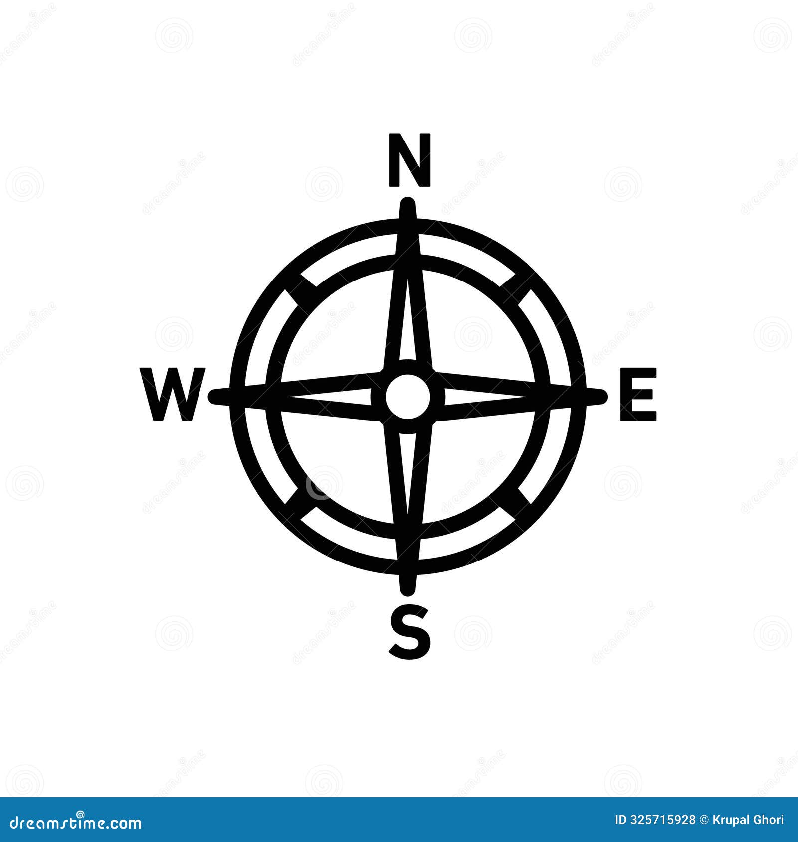 Compass Navigation Icon Set Directional Tool Illustrations for Travel ...