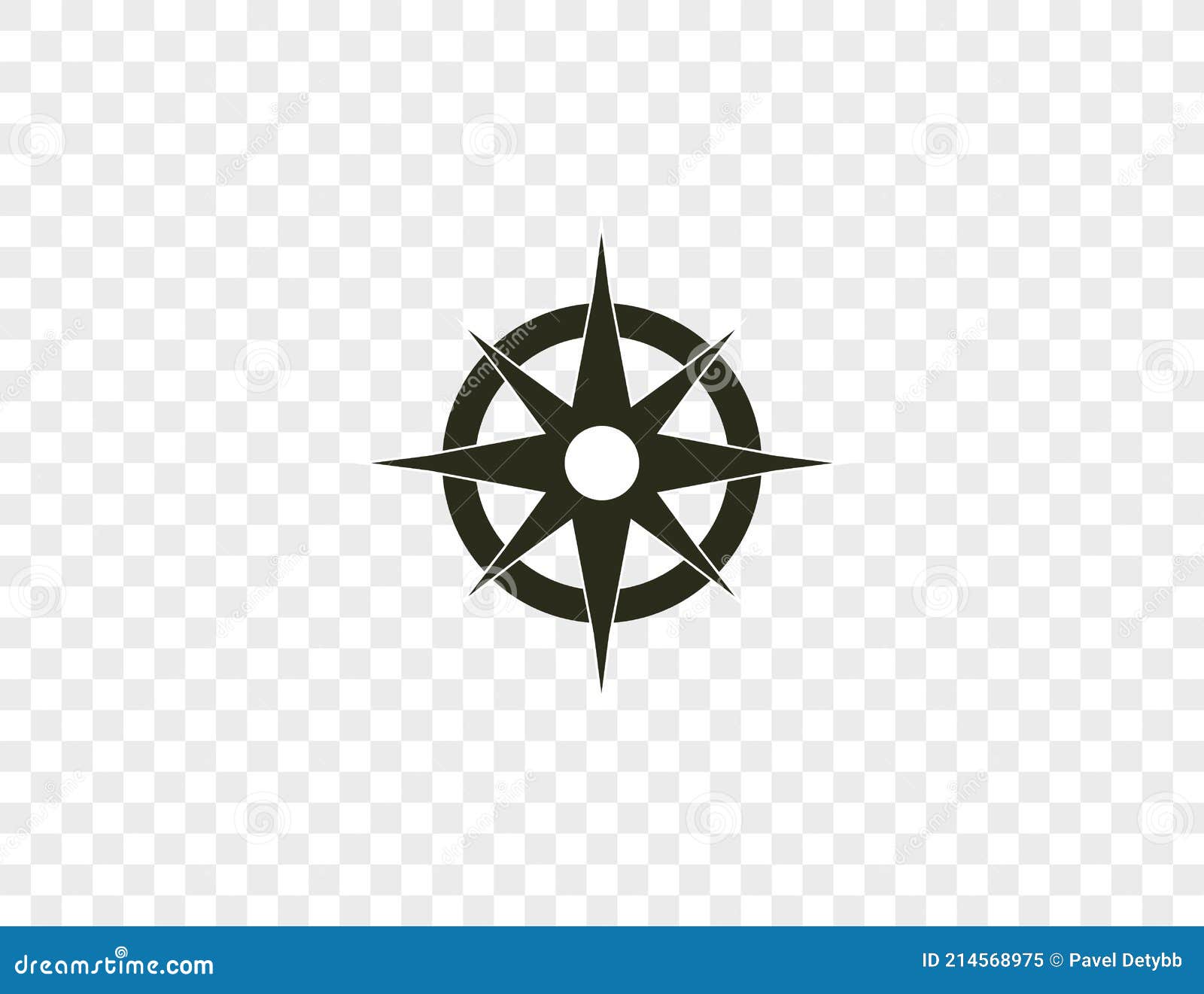 Compass, Navigation Icon on Transparent Background. Vector Illustration ...