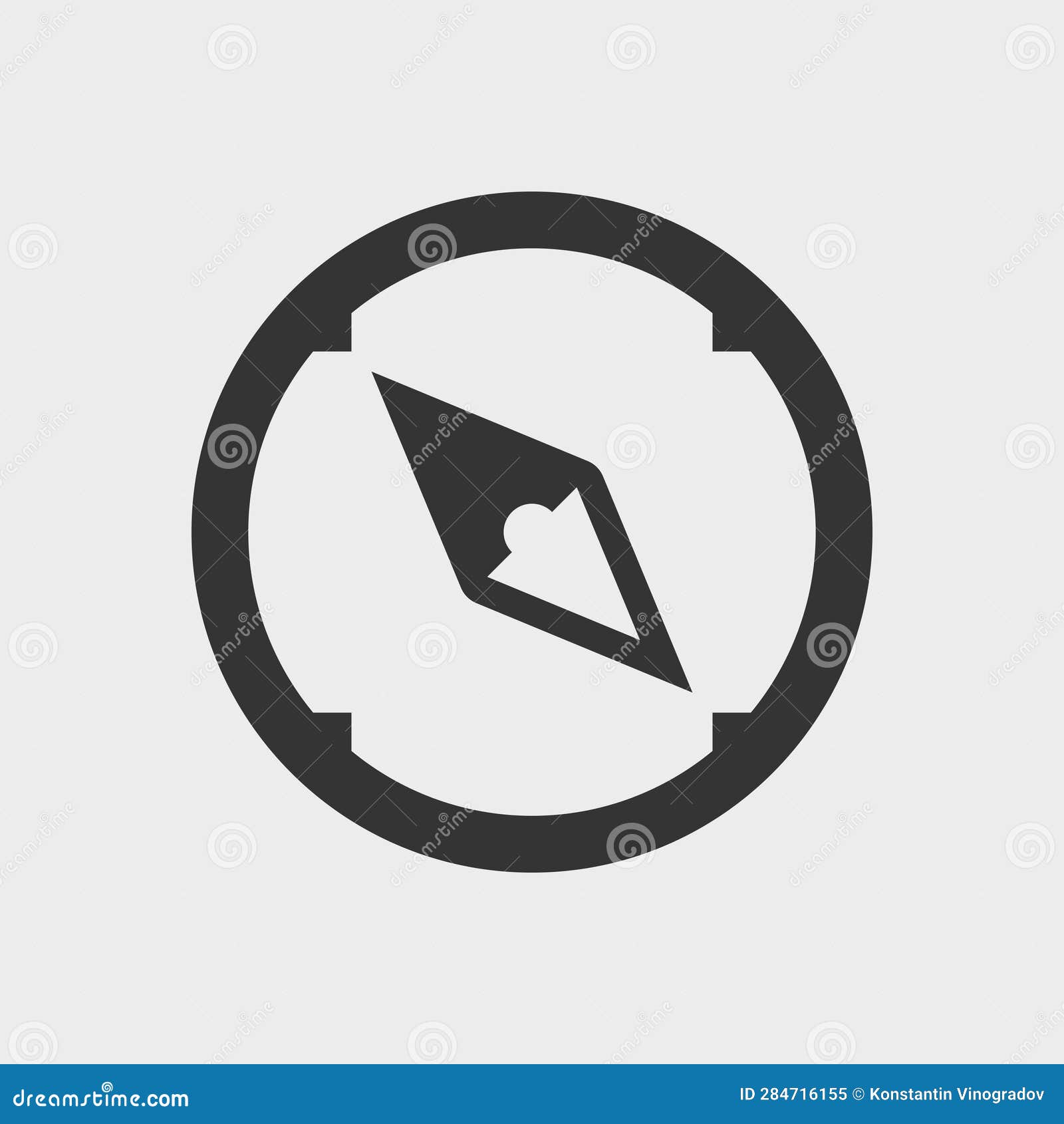 Compass or Navigation. Simple Shape Icon Stock Vector - Illustration of ...