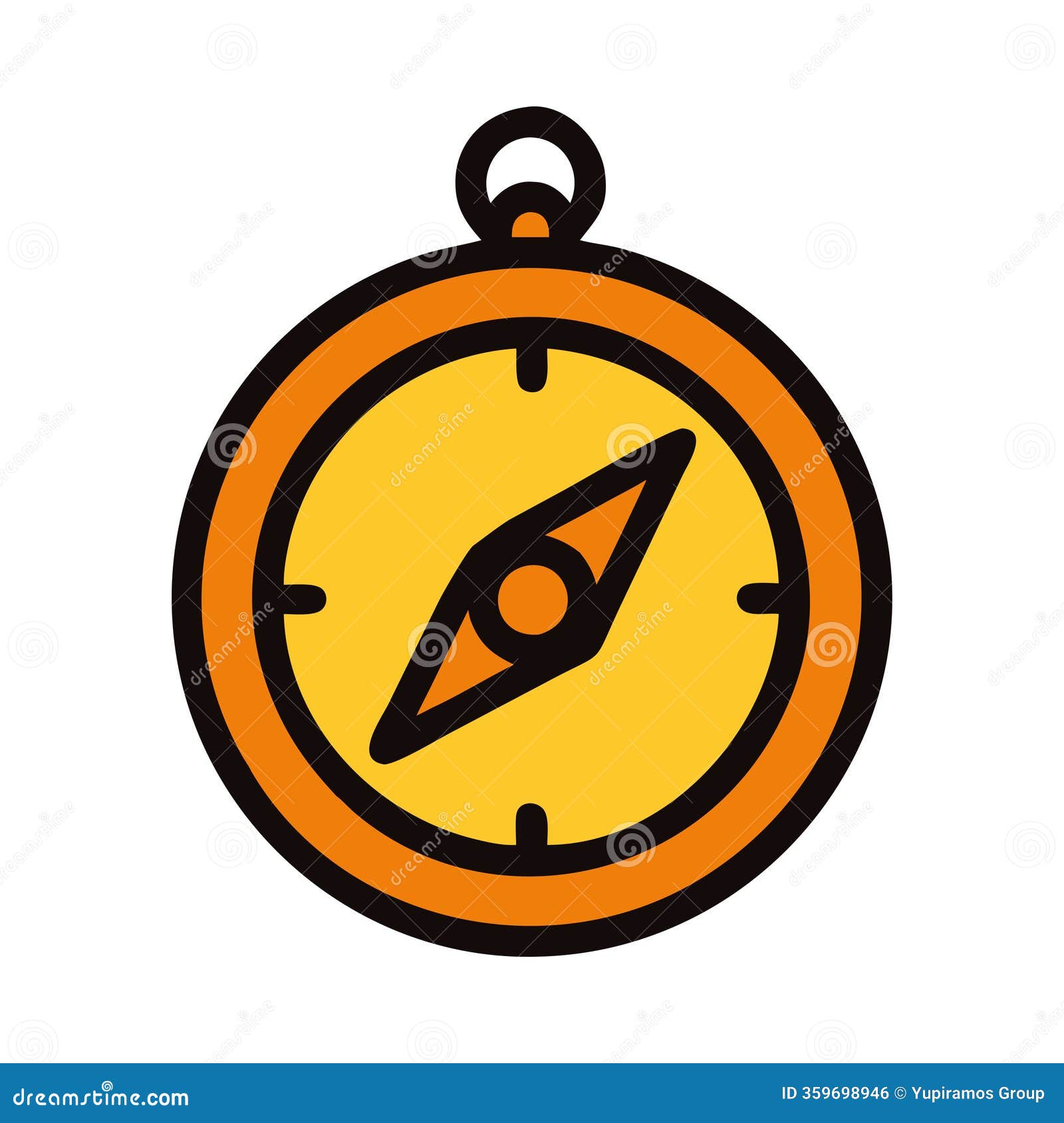 Compass Navigation Tool for Outdoor Adventure Stock Illustration ...