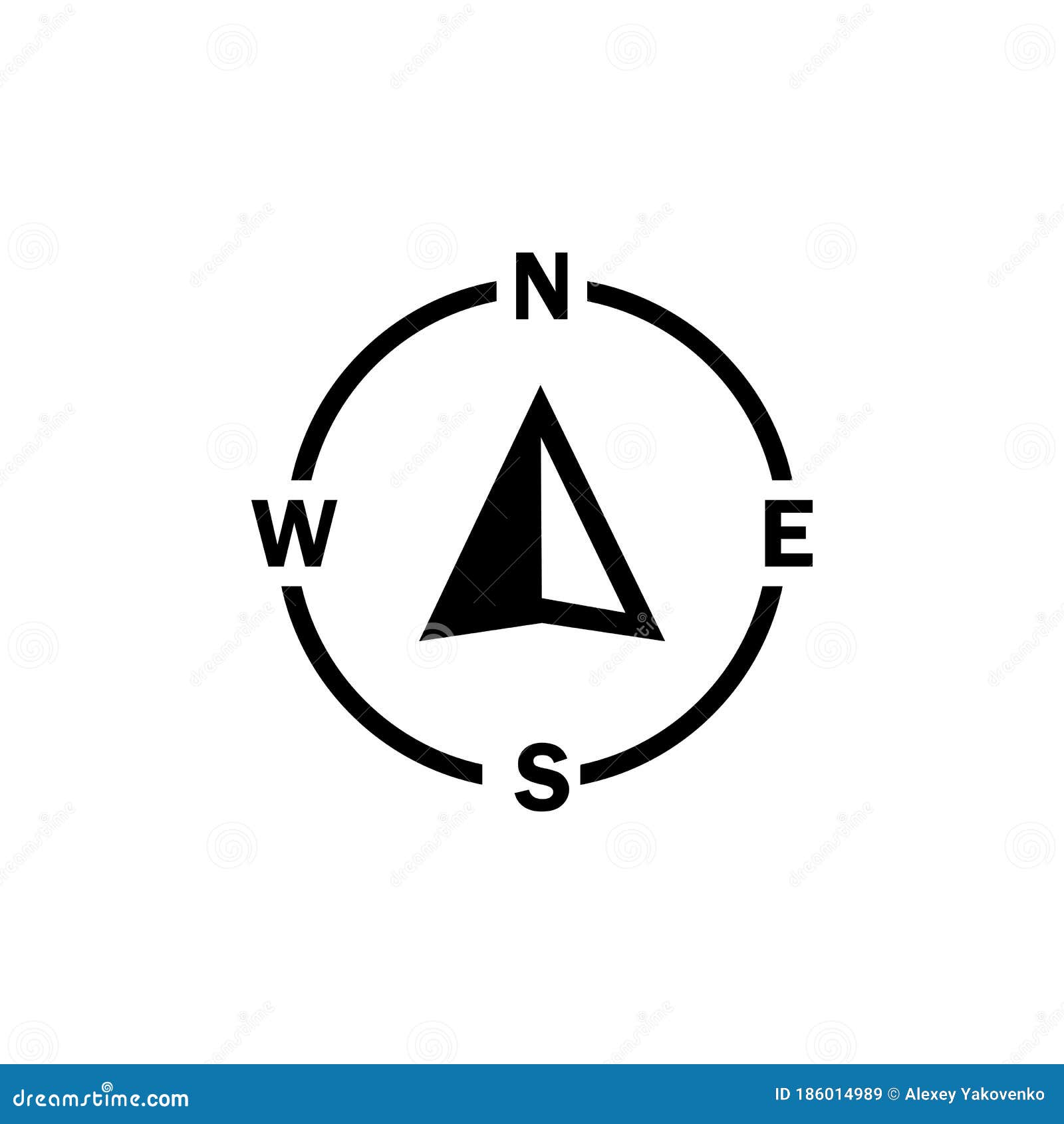 Compass Navigator Arrow Icon on Isolated White Background. Eps 10 ...