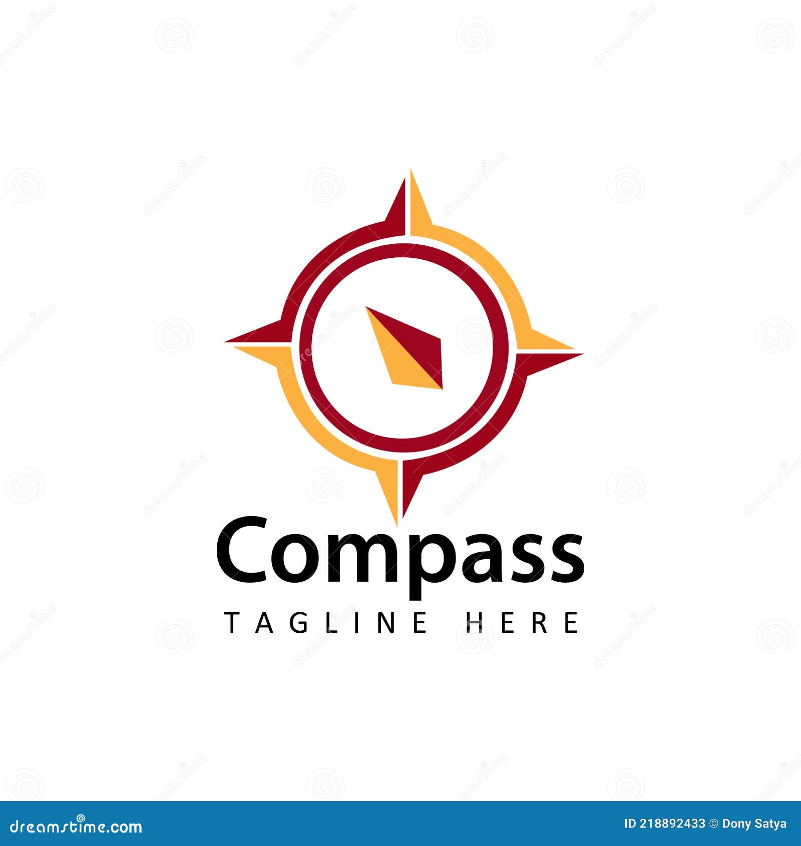 Compass Navigator Logo Template Design Vector with Isolated White ...
