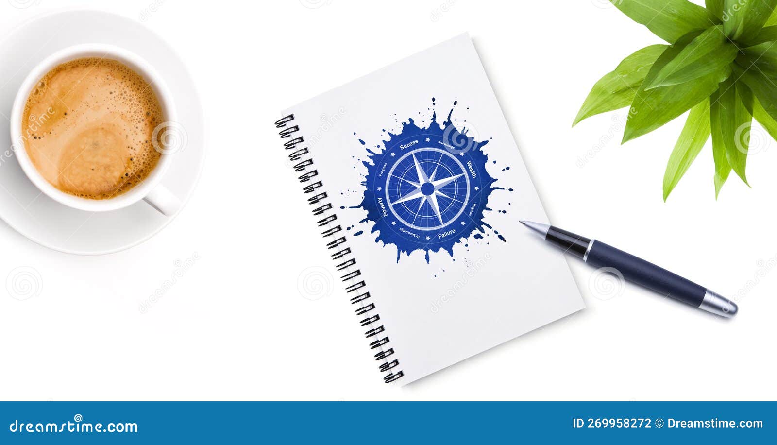 Compass with Compass Needle Aligned for Success Stock Photo - Image of ...