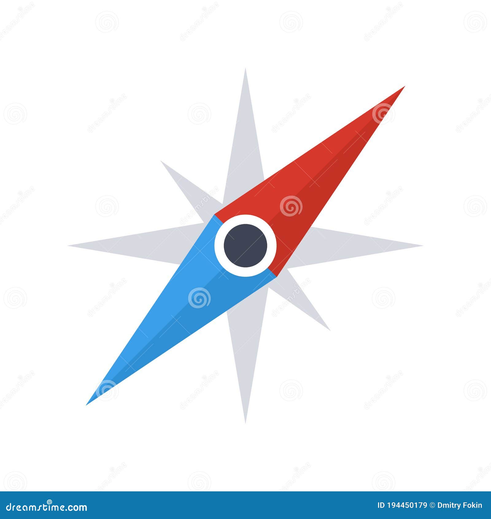 Compass Needle Icon, Flat Design Style, Vector Illustration Stock ...