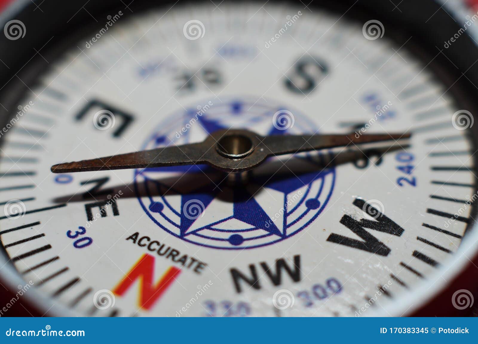 Compass Needle Made of Flat Black Iron Stock Image - Image of nautical ...
