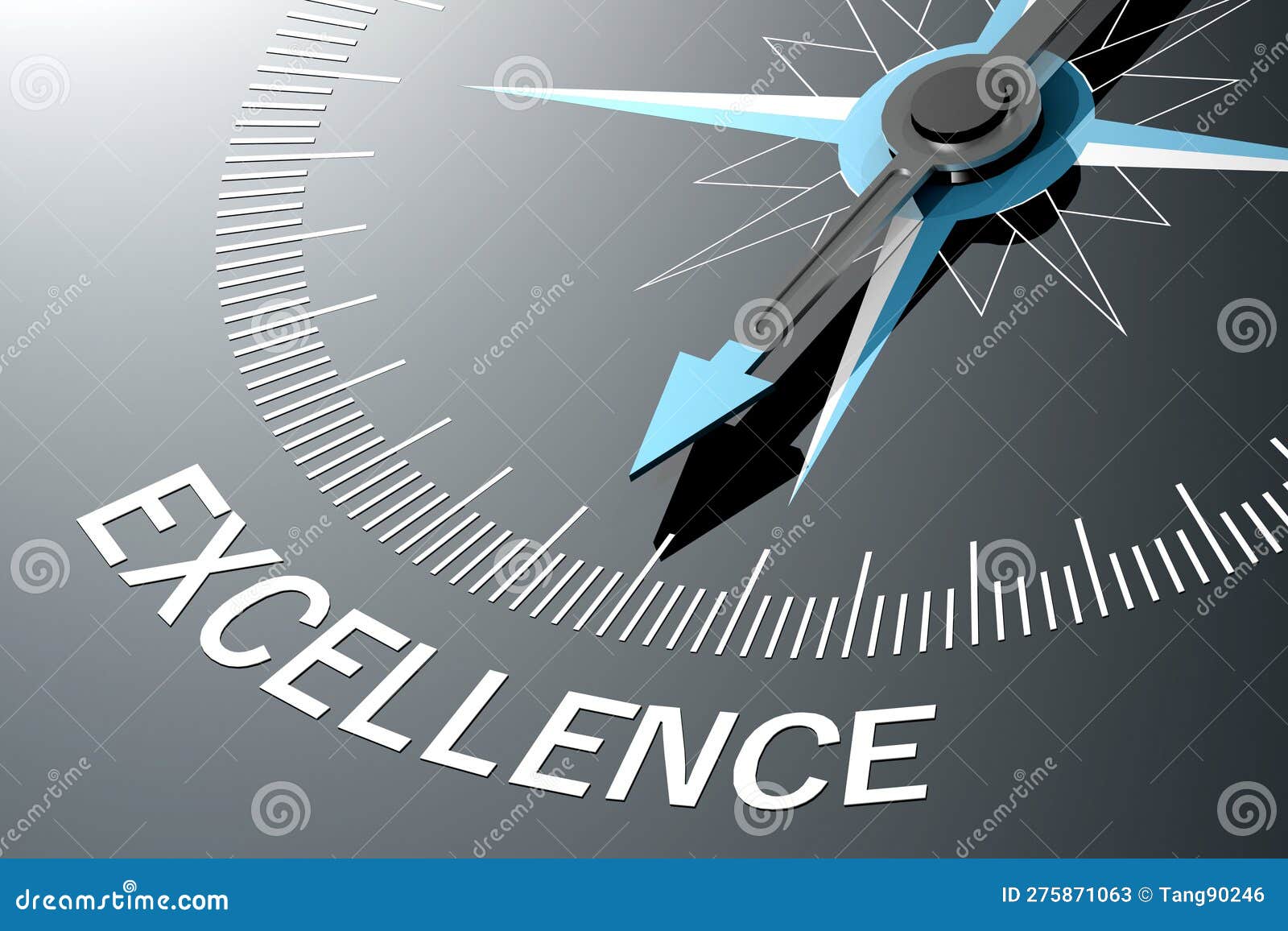 Compass Needle Pointing To Excellence Word Stock Illustration ...