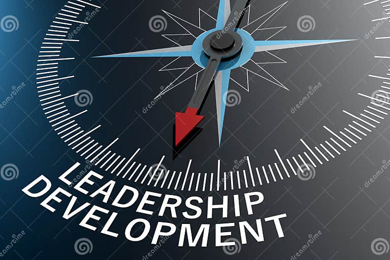 Compass Needle Pointing To Leadership Development Word Stock ...