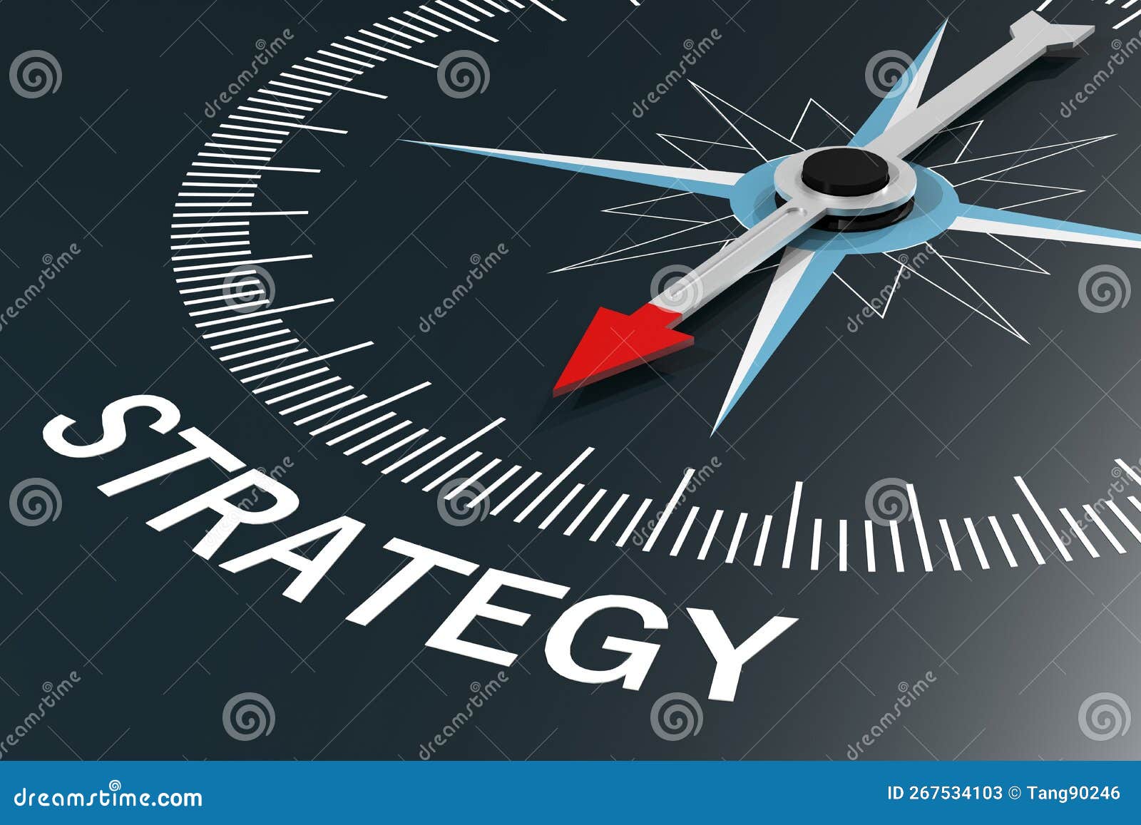 Compass Needle Pointing To Strategy Word Stock Illustration ...