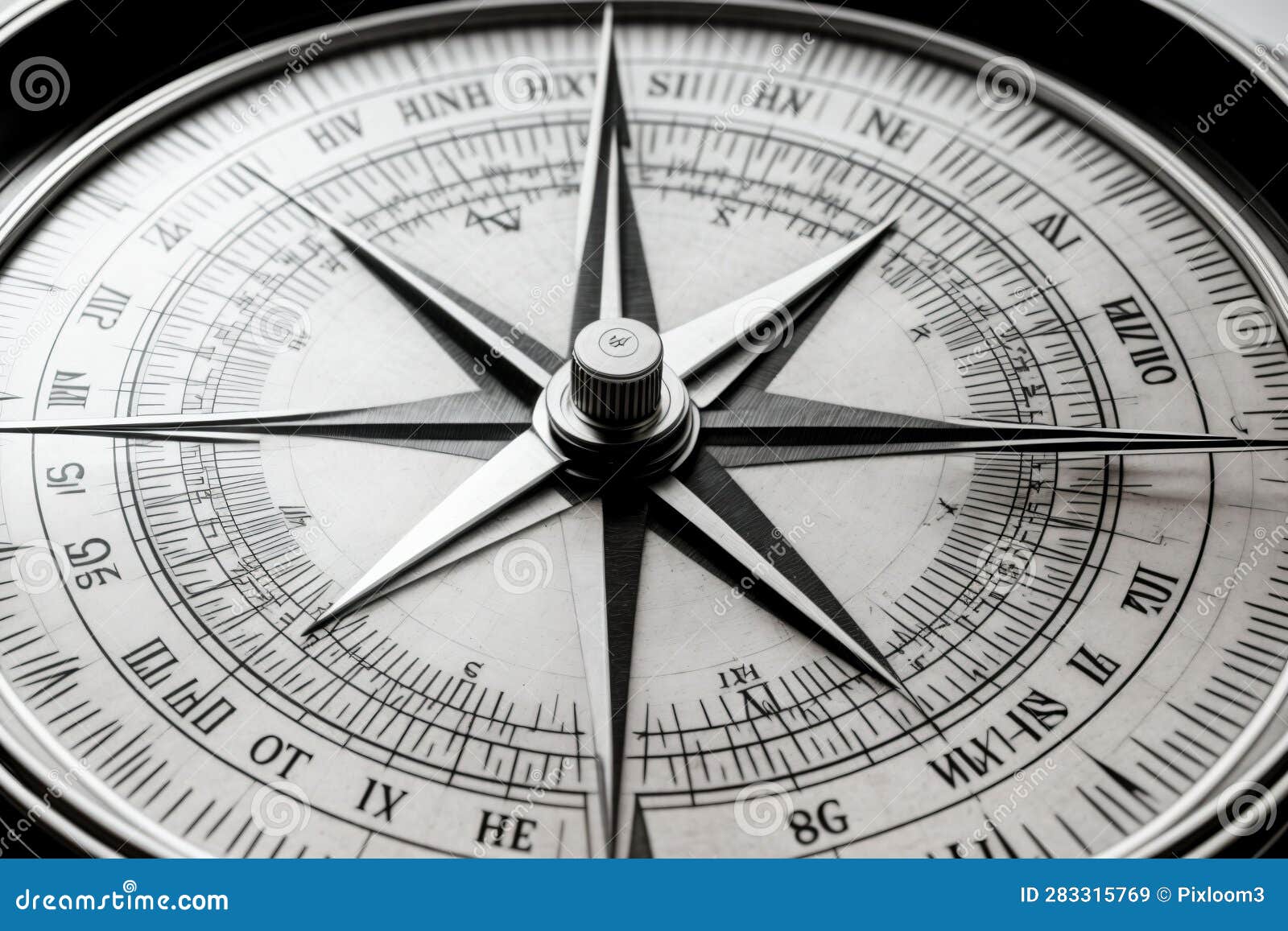 A Compass Needle Spinning Pointing To an Unseen Dimension Stock ...