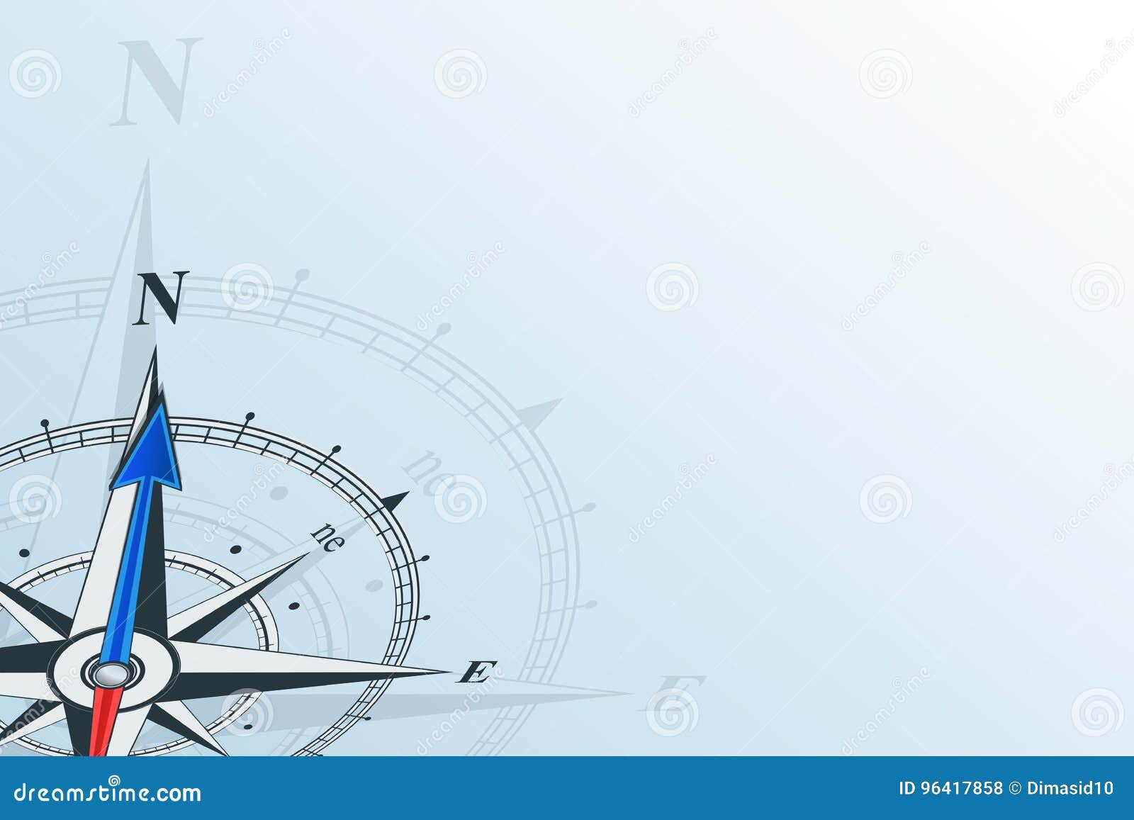 Compass With North South East West Stock Image | CartoonDealer.com ...