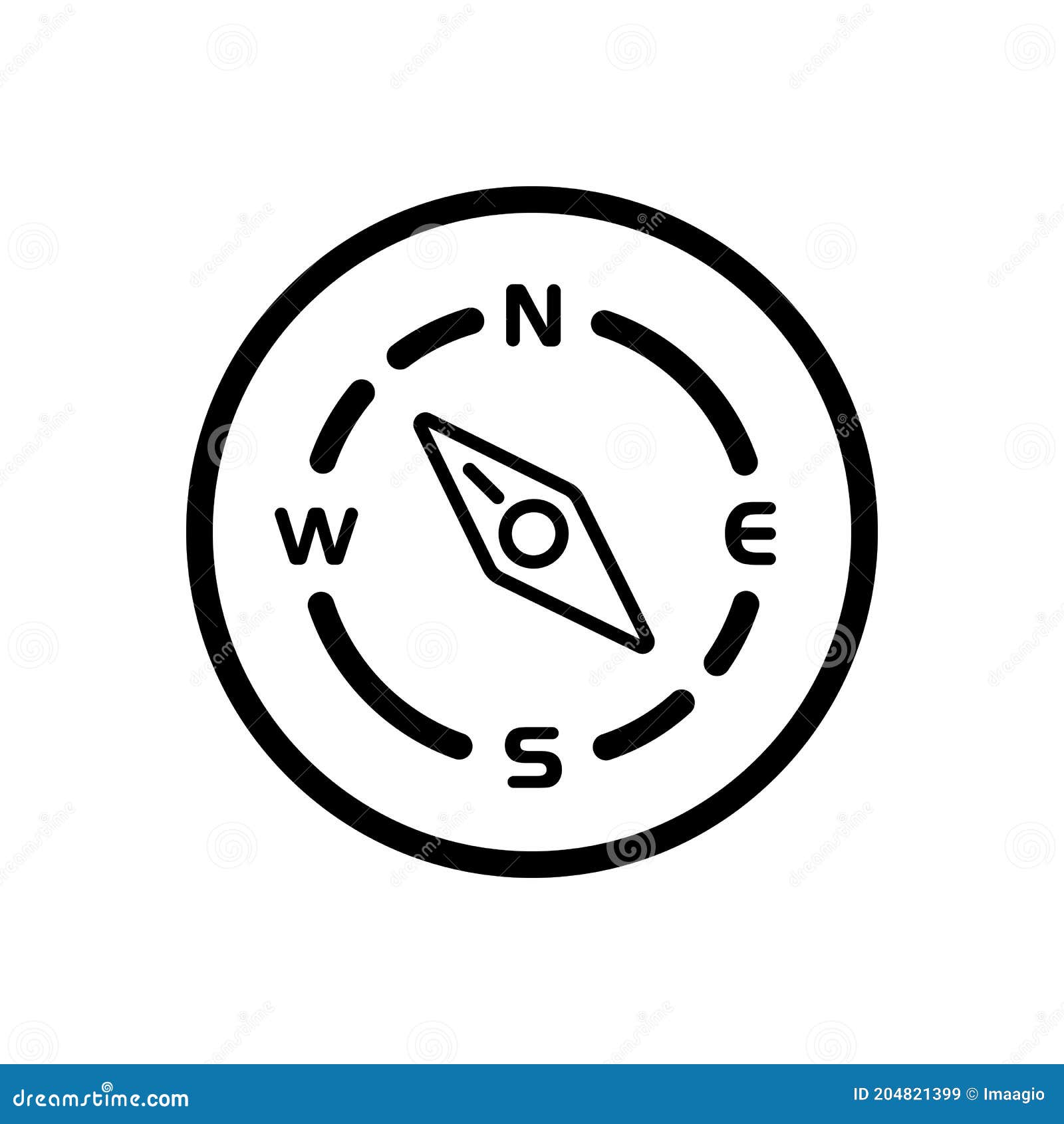 Compass. North West Direction. Weather Icon in a Circle. Isolated ...
