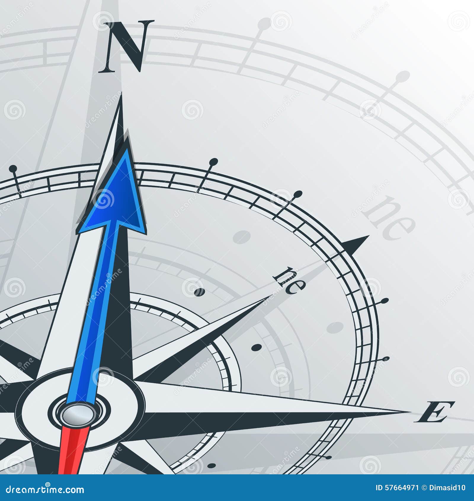 Compass north stock vector. Illustration of flower, north - 57664971