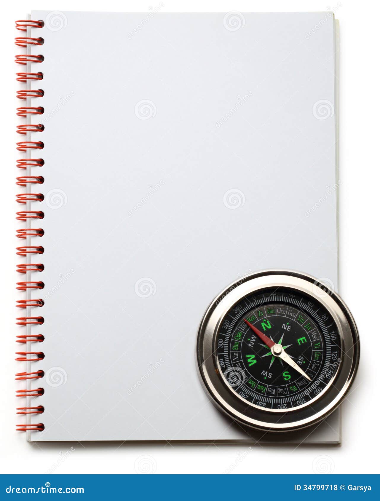 Compass and notebook stock photo. Image of golden, arrow - 34799718
