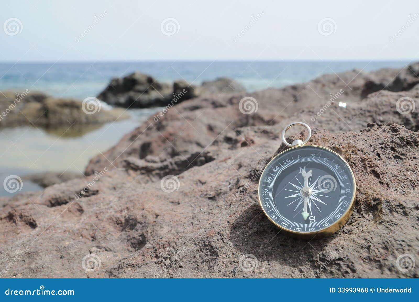 Compass and Ocean - Orientation Stock Photo - Image of cruise, antique ...