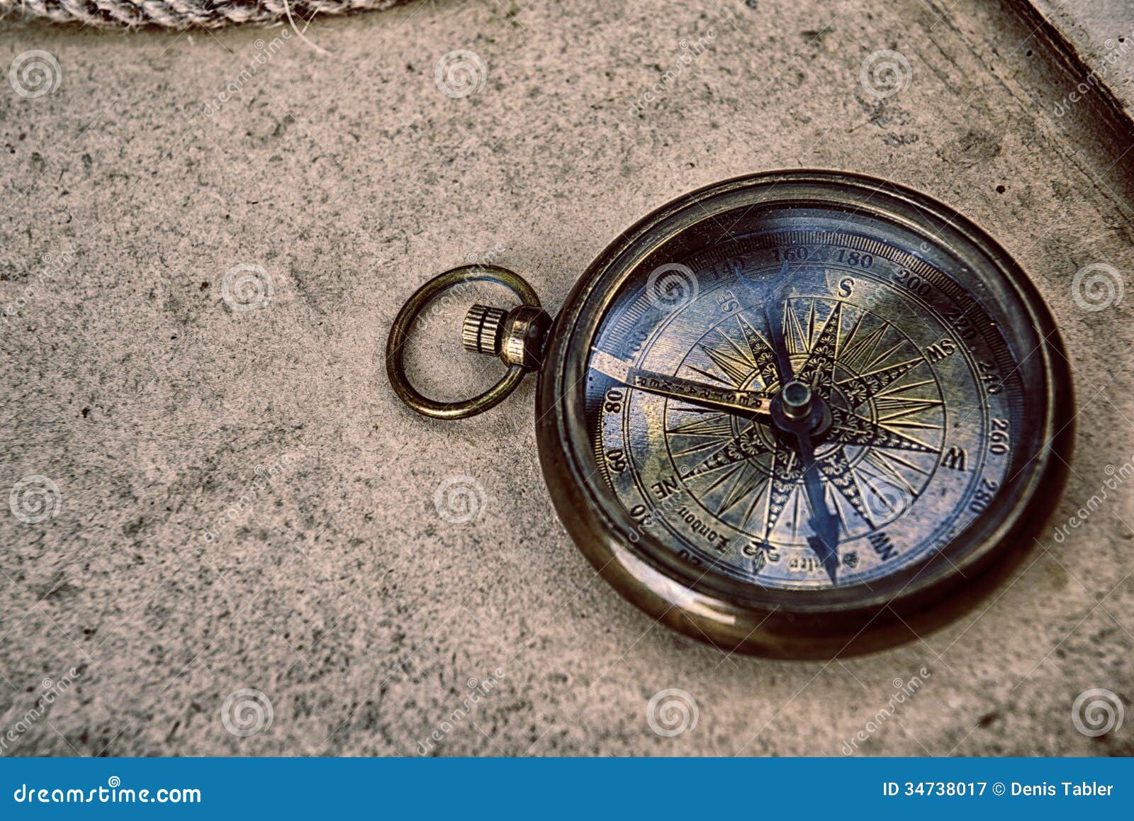 Compass on old paper stock image. Image of grunge, compass - 34738017
