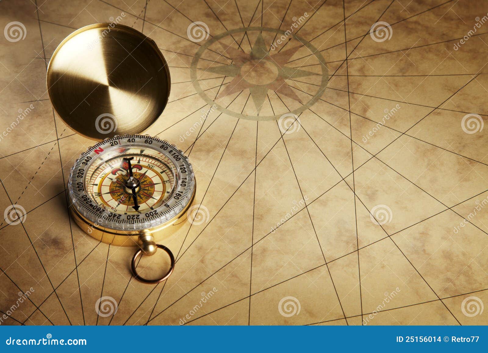 Compass on the Old Paper Background Stock Photo - Image of geography ...