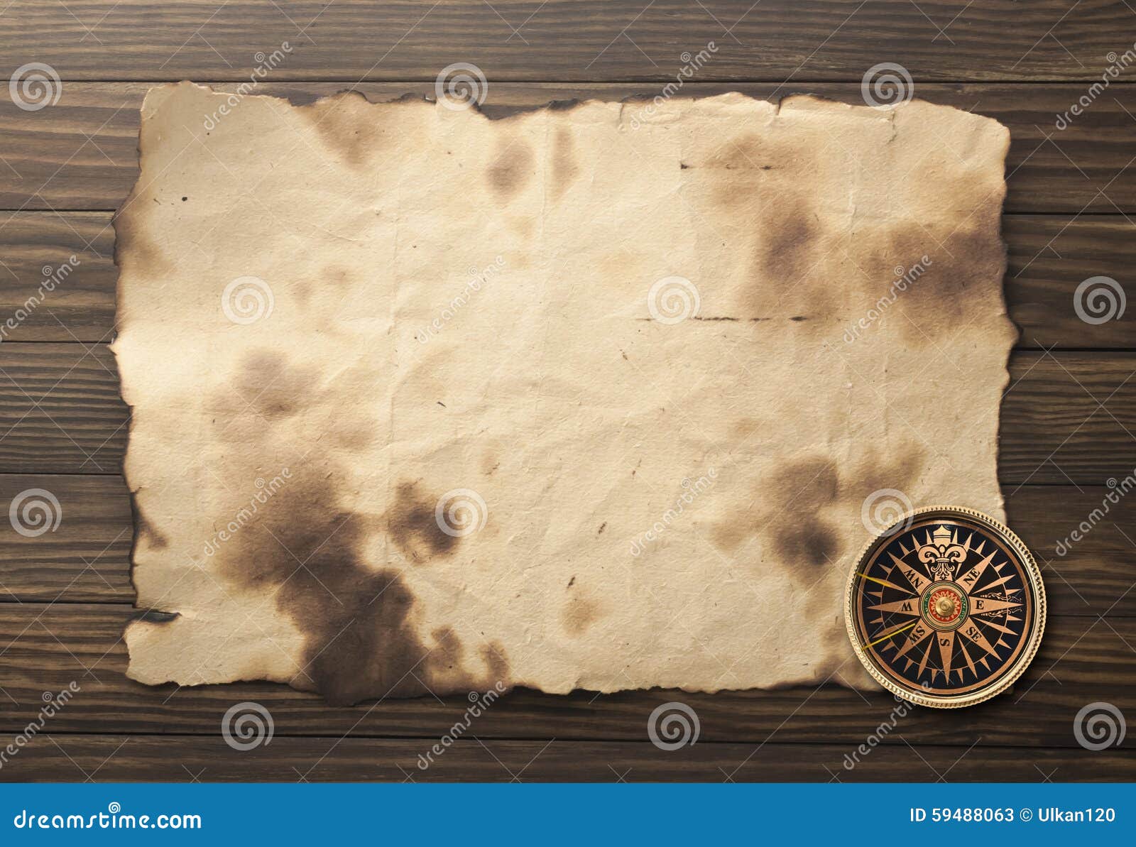 Compass on the Old Paper Background Stock Image - Image of discovery ...