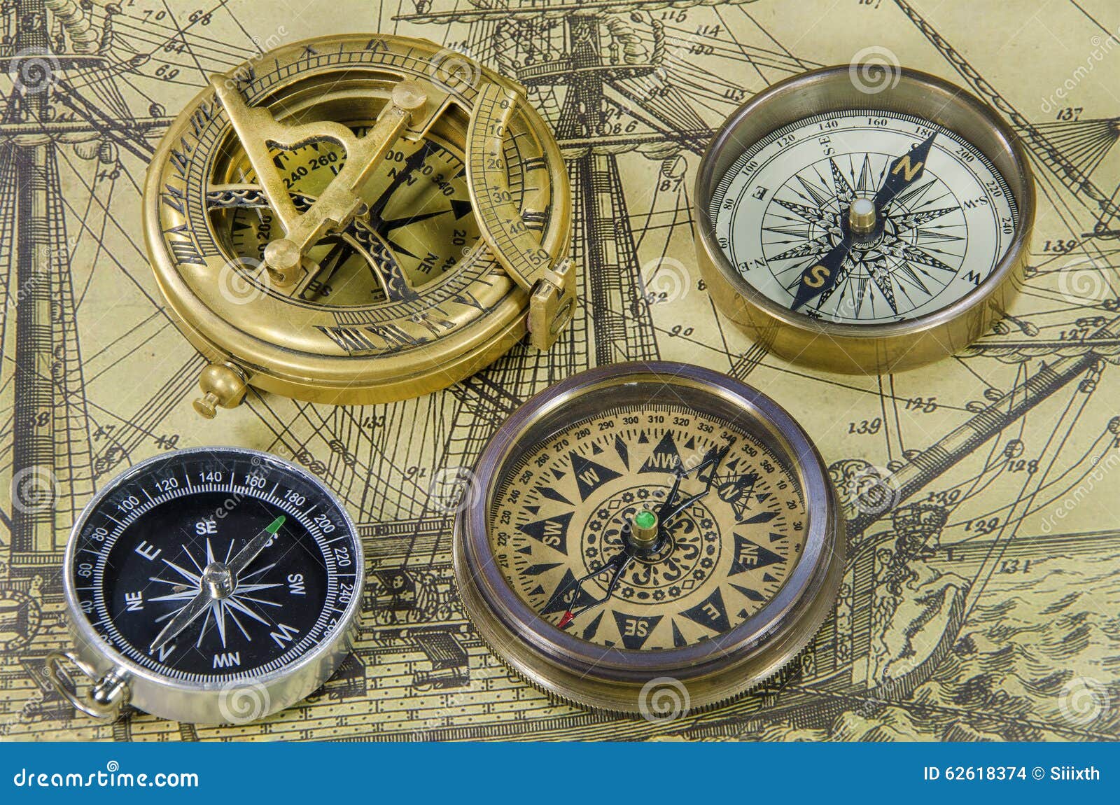 Compass stock photo. Image of boat, sail, render, collection - 62618374