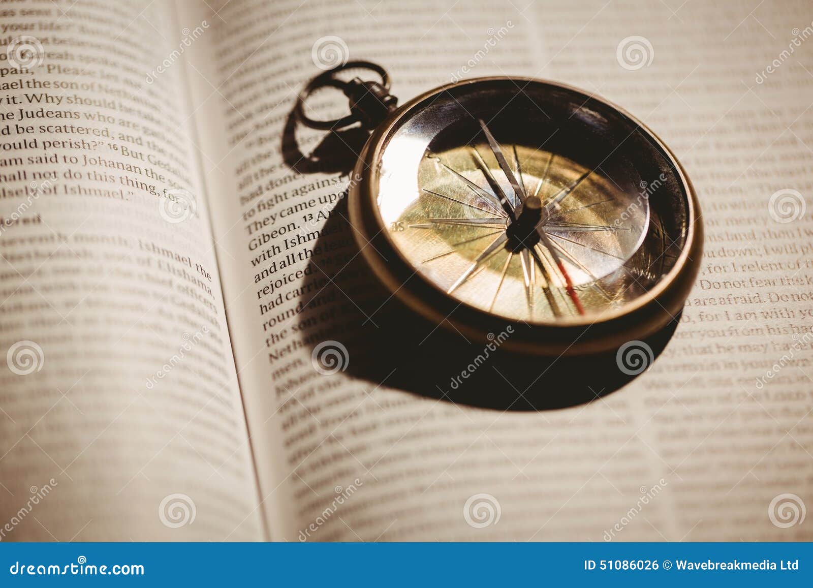 Compass on open bible stock photo. Image of gospel, pages - 51086026