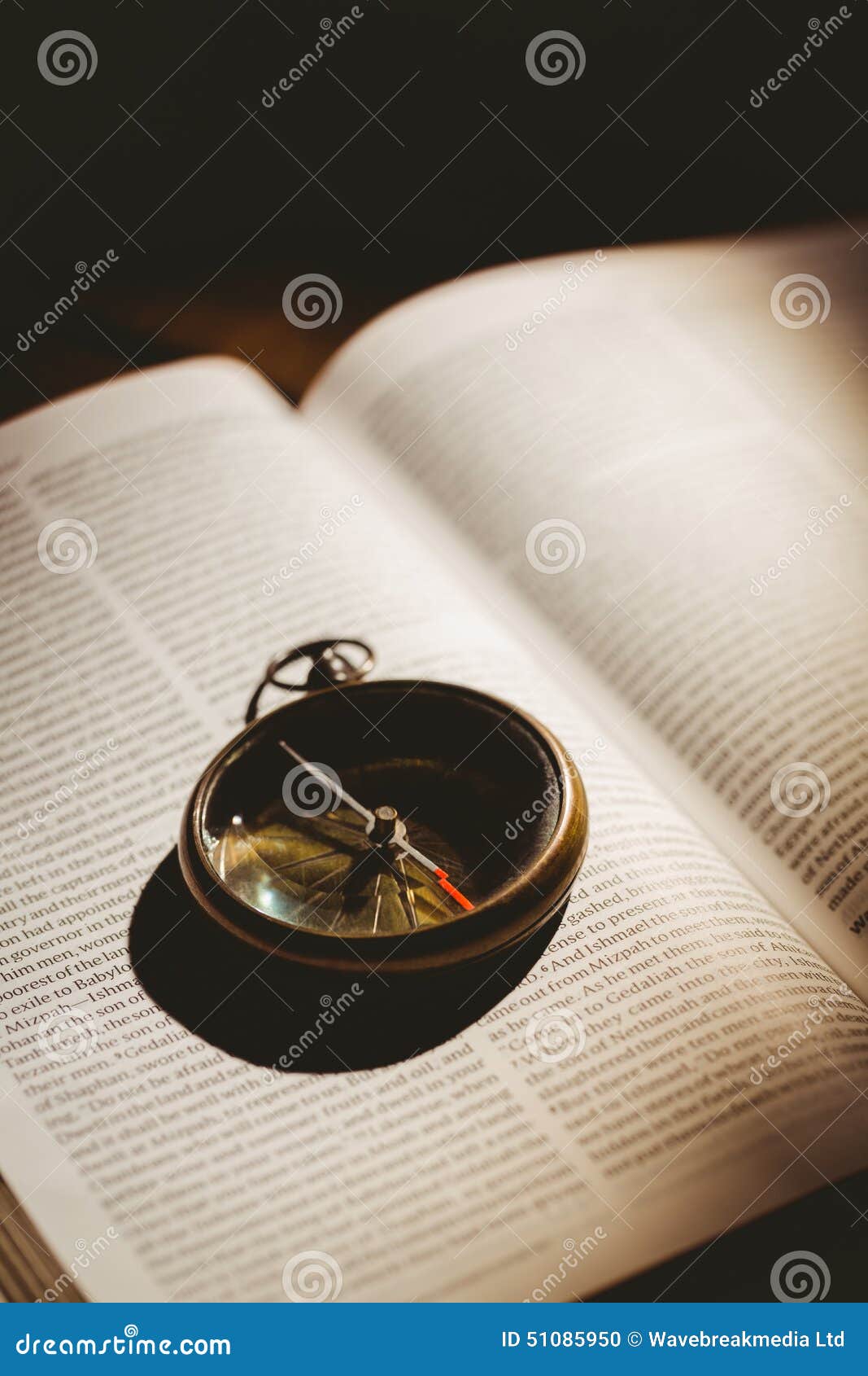 Compass on open bible stock photo. Image of lutheran - 51085950