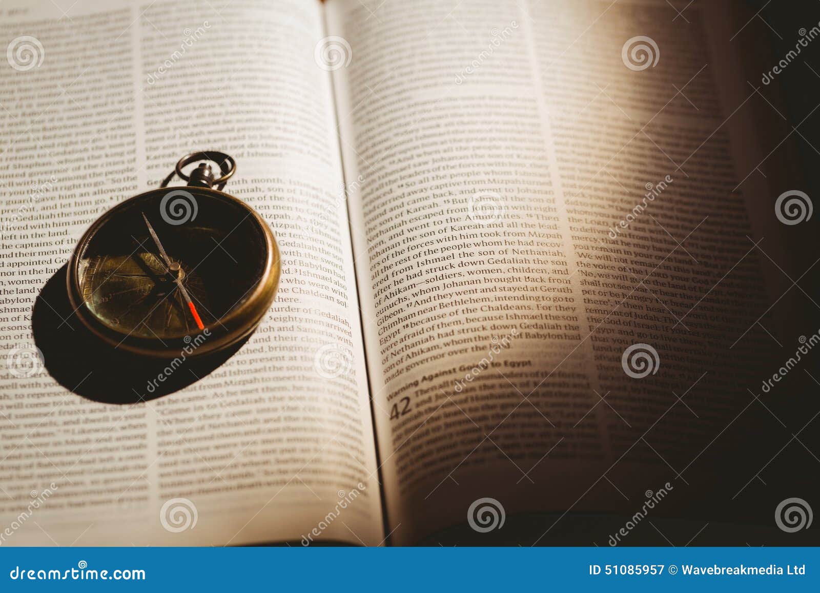 Compass on open bible stock image. Image of sacred, prayer - 51085957
