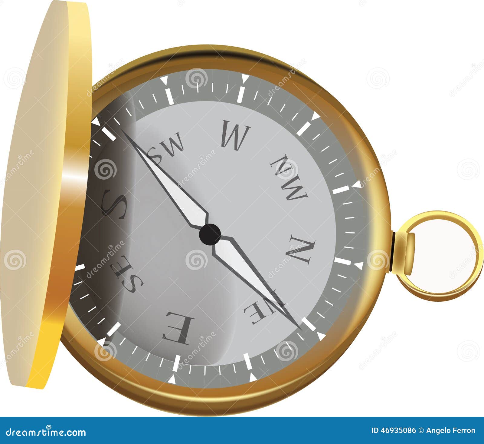 Compass open stock vector. Illustration of equipment - 46935086