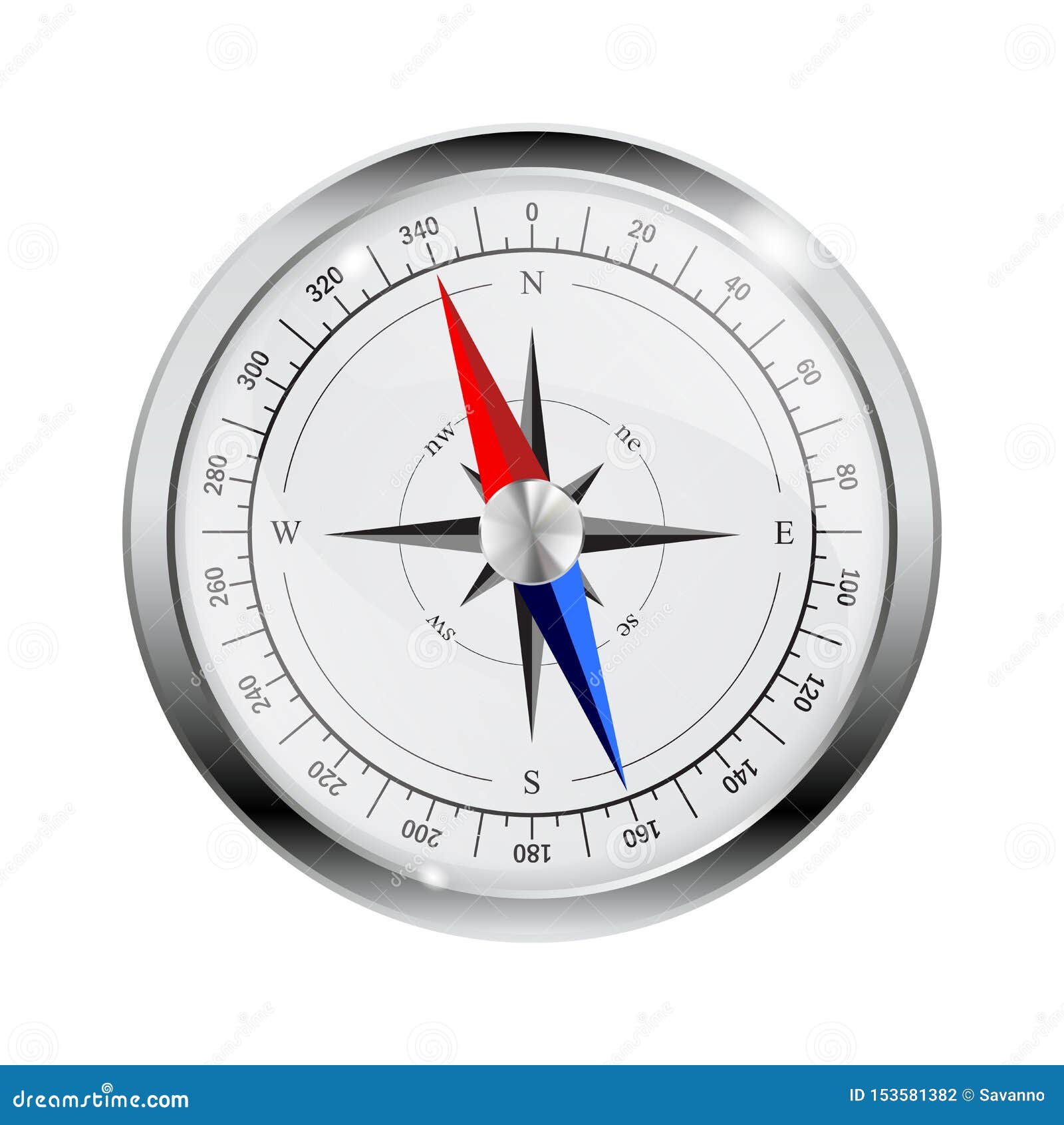 Map And Compass Orientation Tools Icon Vector Sign And Symbol Isolated ...