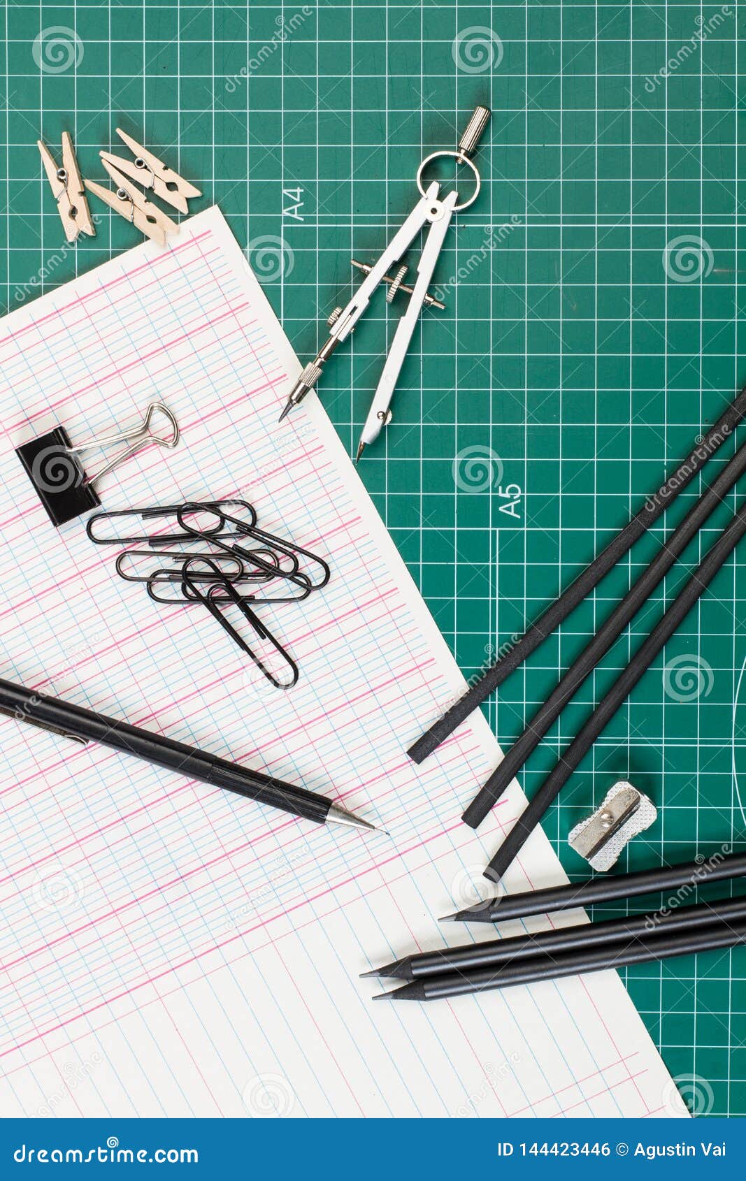 Compass and Other Elements for Study Stock Photo - Image of education ...