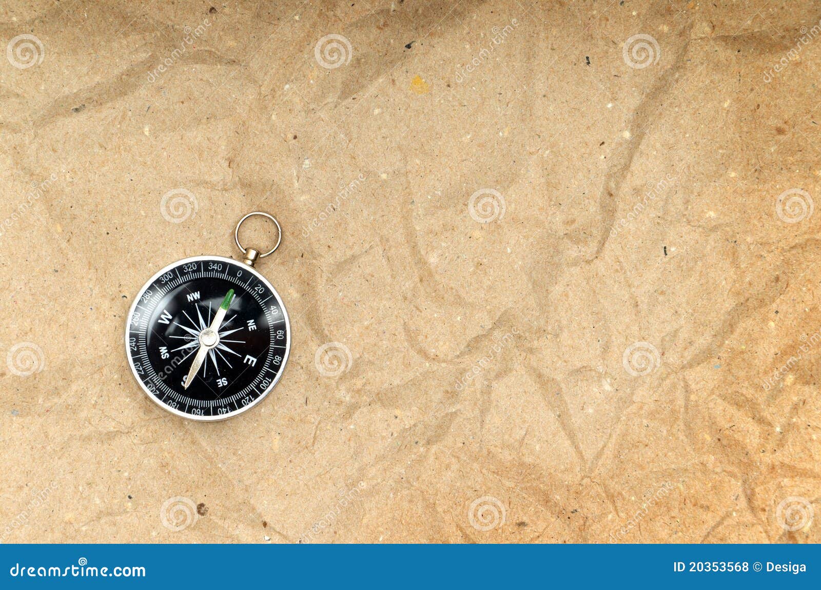 Compass on the paper stock photo. Image of expedition - 20353568