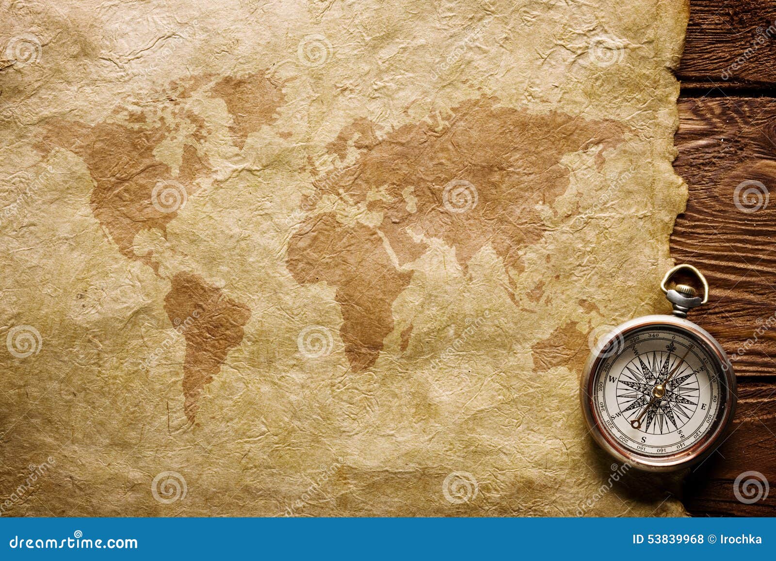 Compass Paper and Wooden Board Stock Photo - Image of feel, good: 53839968