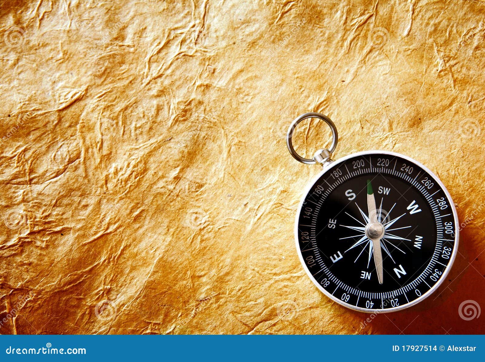 Compass on Parchment Paper stock photo. Image of guide - 17927514