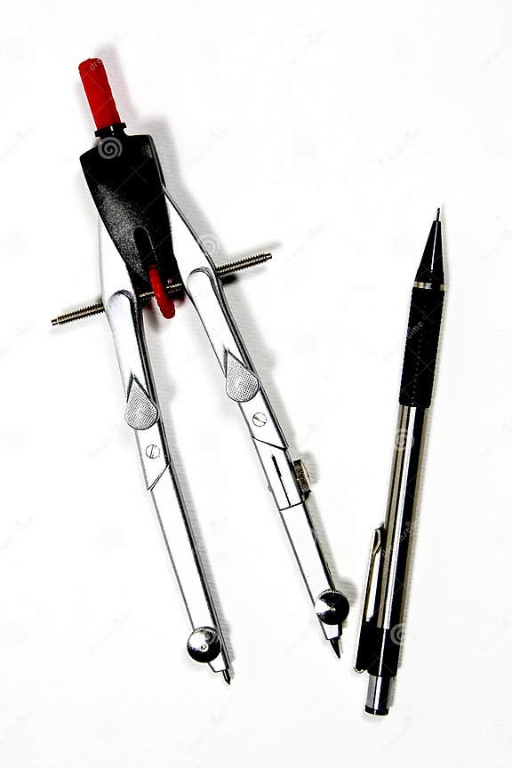 Compass and pencil stock image. Image of design, write - 16946049