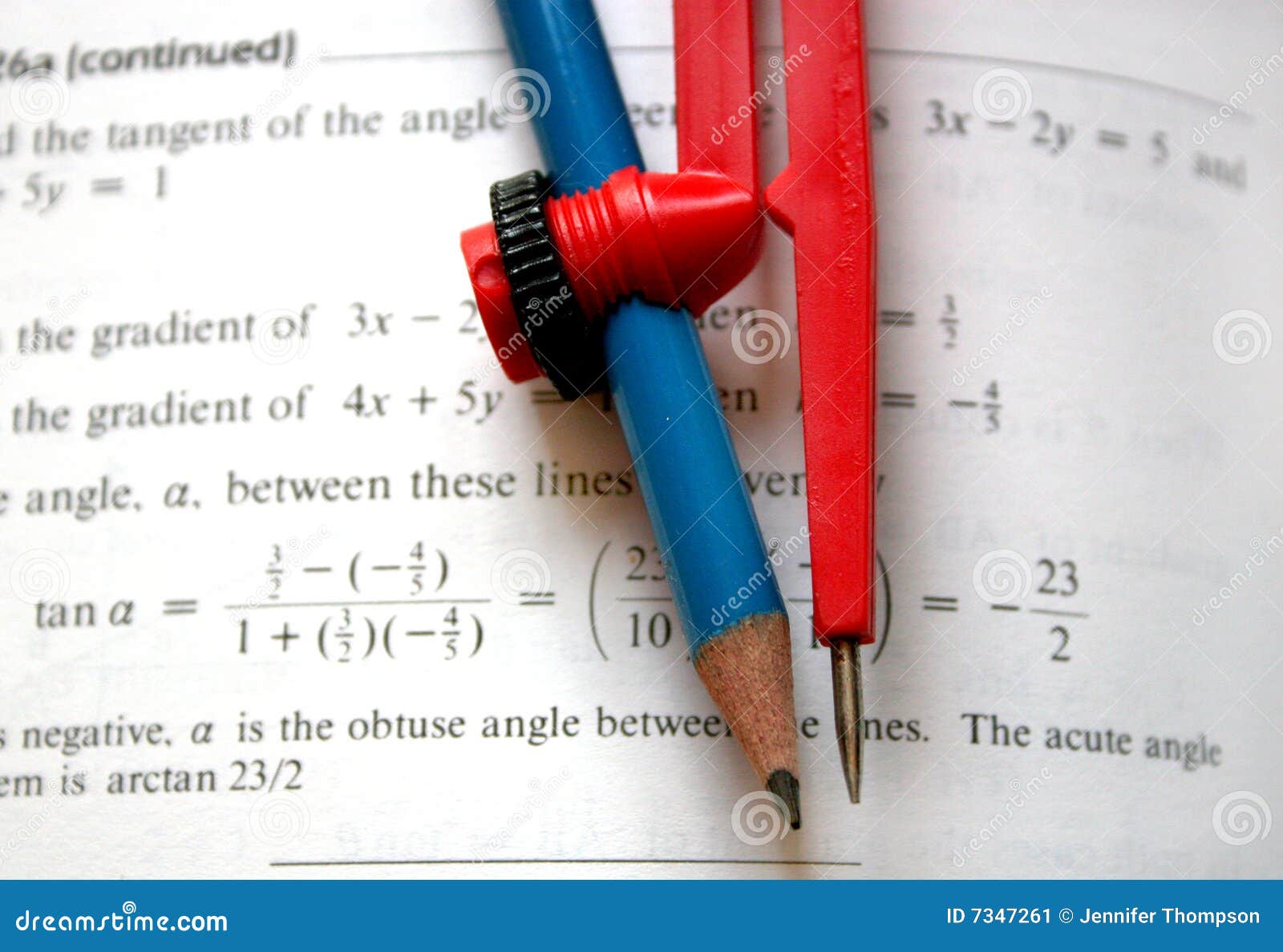 Compass and pencil stock image. Image of exercise, compass - 7347261