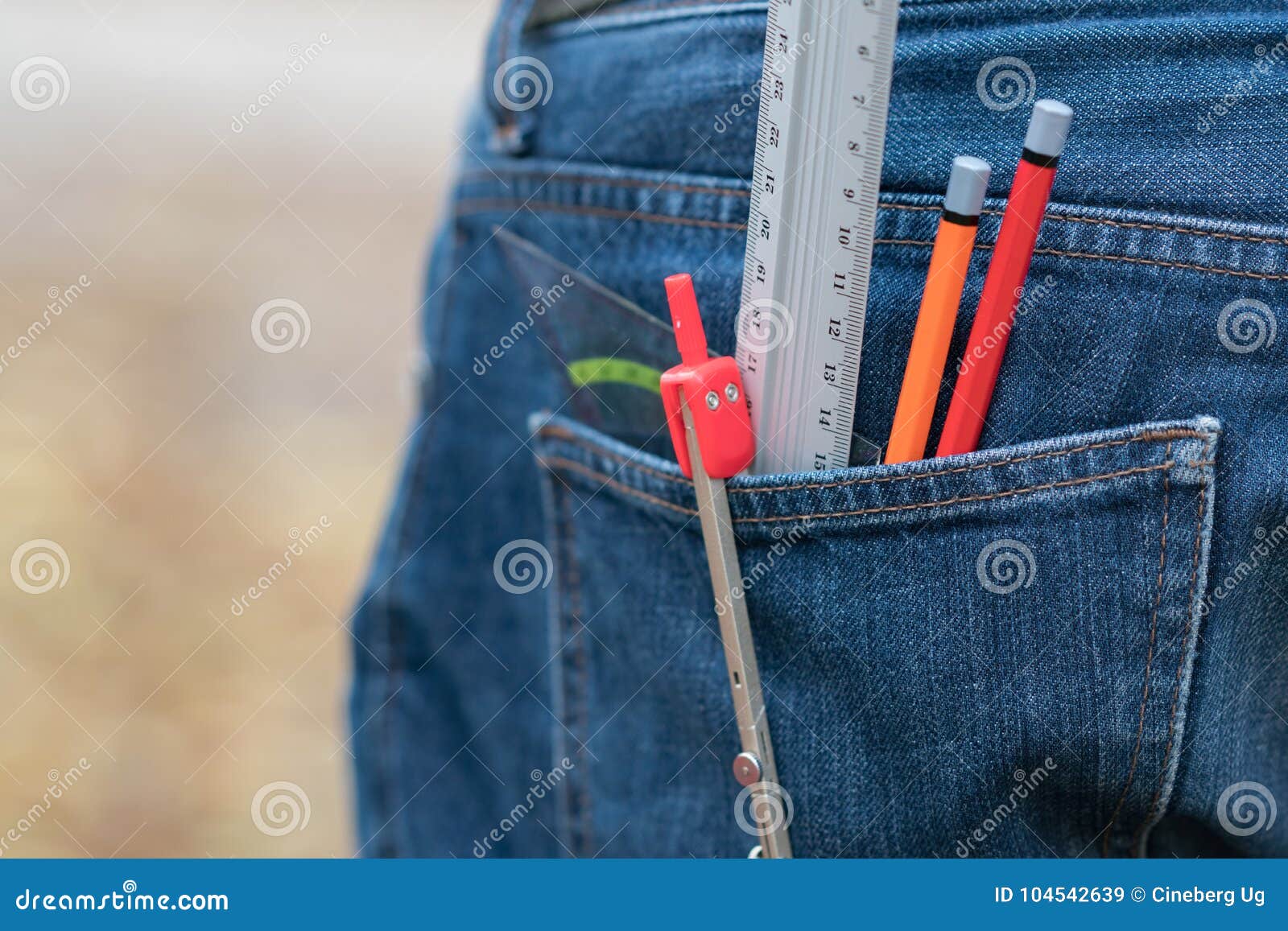 Compass, Pencils and Measuring Instruments Stock Image - Image of ...