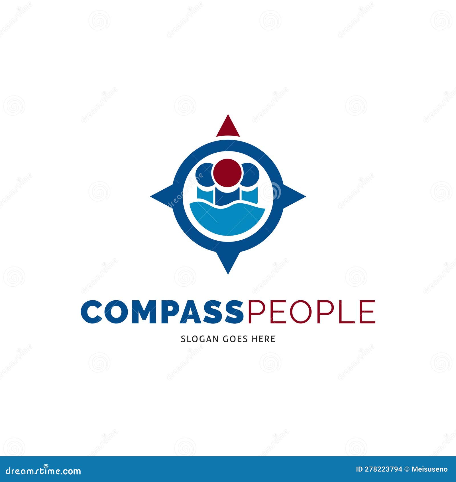 Compass People Icon Vector Logo Template Illustration Design Stock ...