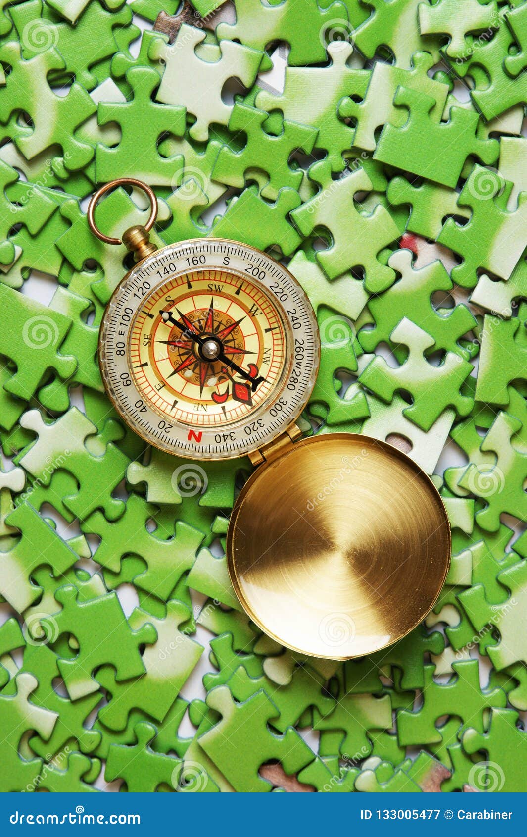 Compass On Puzzle Stock Photography | CartoonDealer.com #6782720