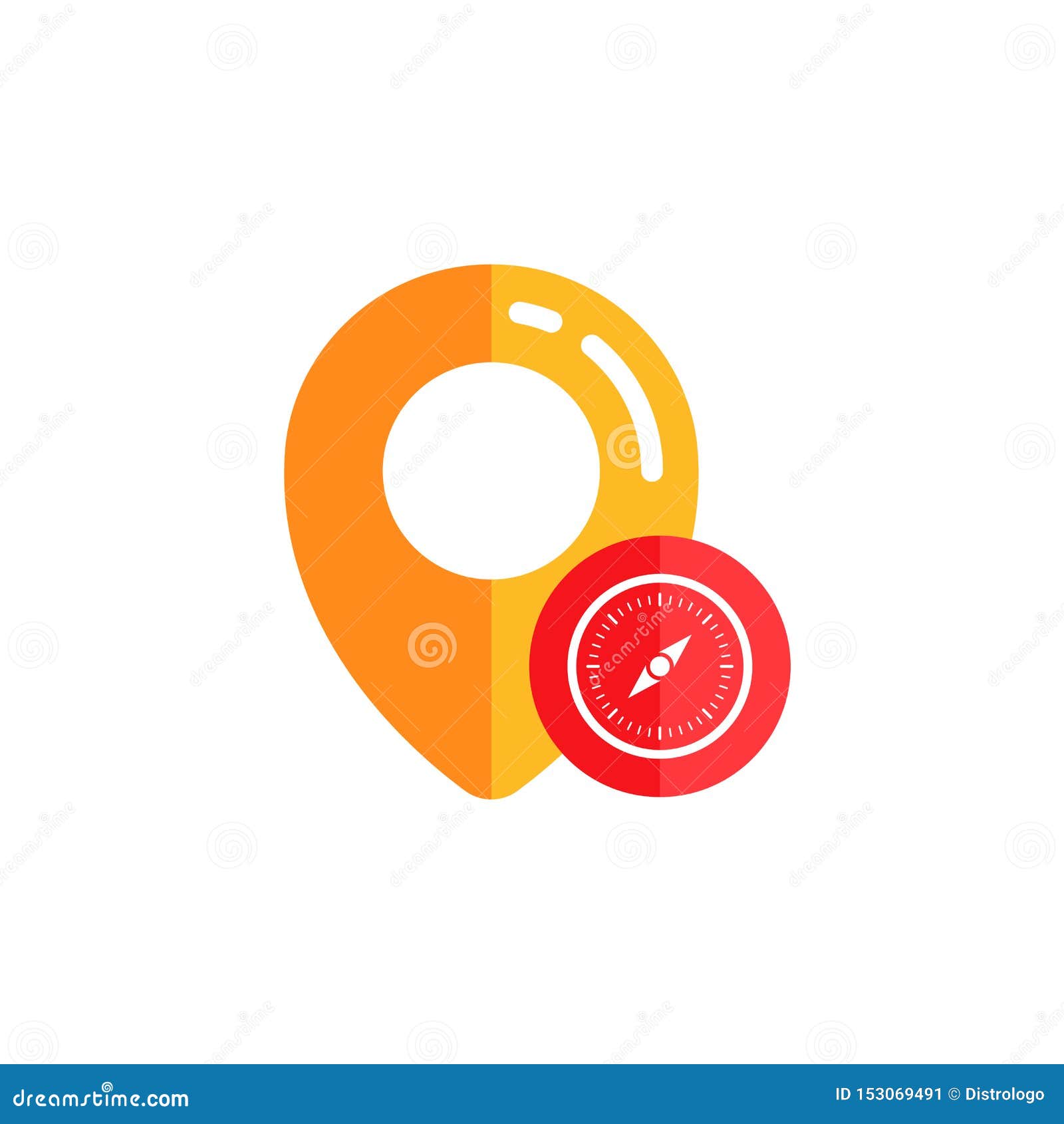 Compass Pin Icon Vector Design. Pin Map Sign Symbol Design Stock Vector ...