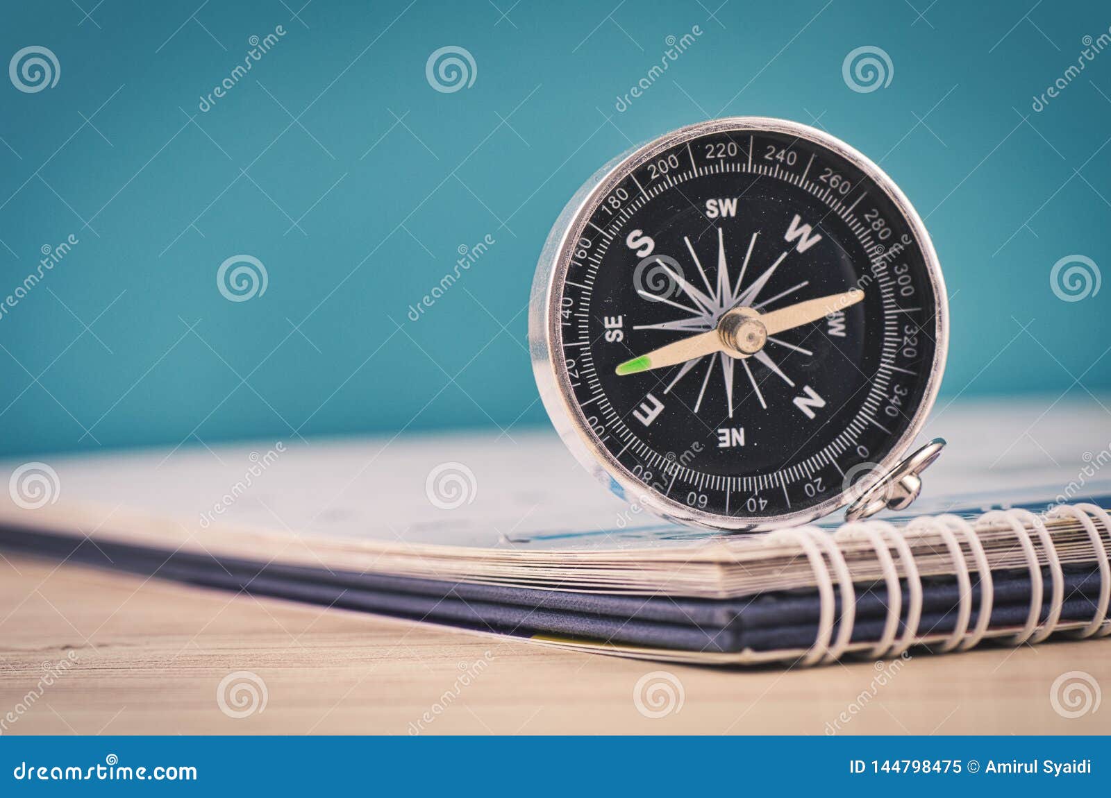 Compass on Planner Calendar Travel and Vacation Concept Stock Image ...