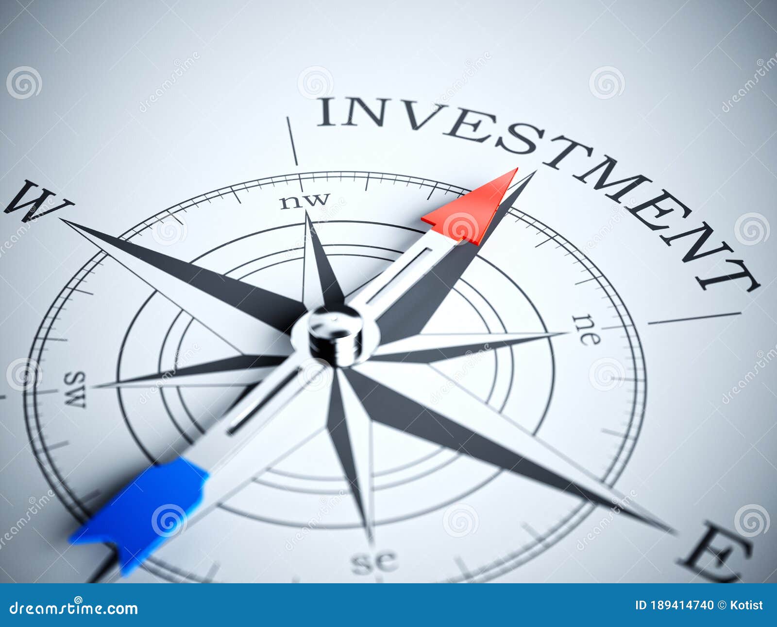 Compass Pointing the Investment Stock Illustration - Illustration of ...