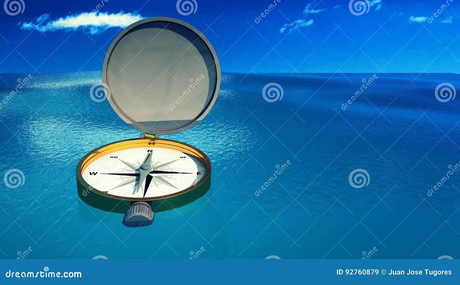 Compass pointing the north stock illustration. Illustration of water ...