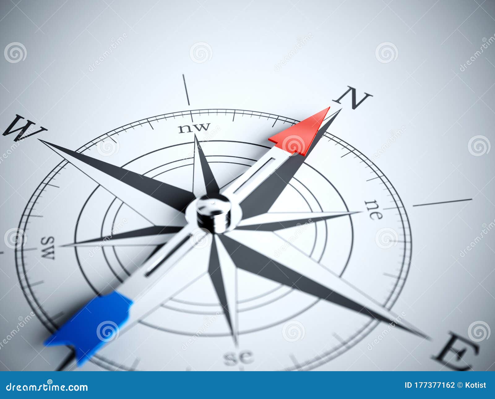 Compass Pointing the North Direction Stock Illustration - Illustration ...