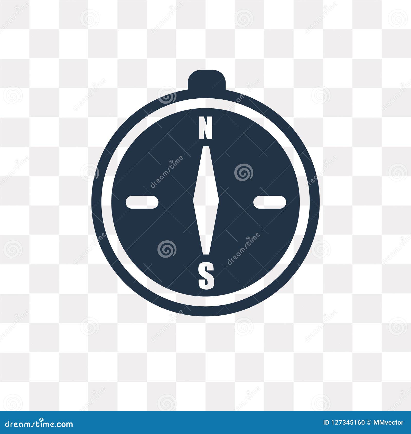 Compass Pointing North East Vector Icon Isolated on Transparent Stock ...