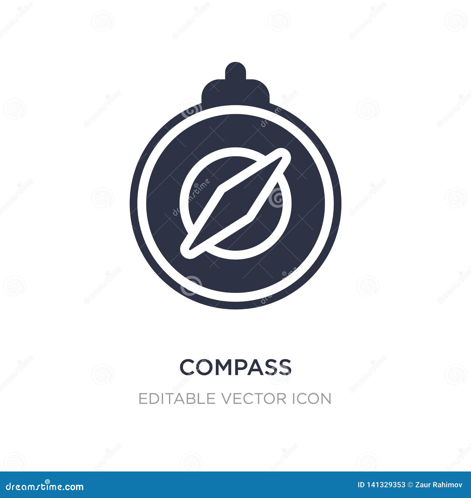 Compass Pointing North Icon on White Background. Simple Element ...