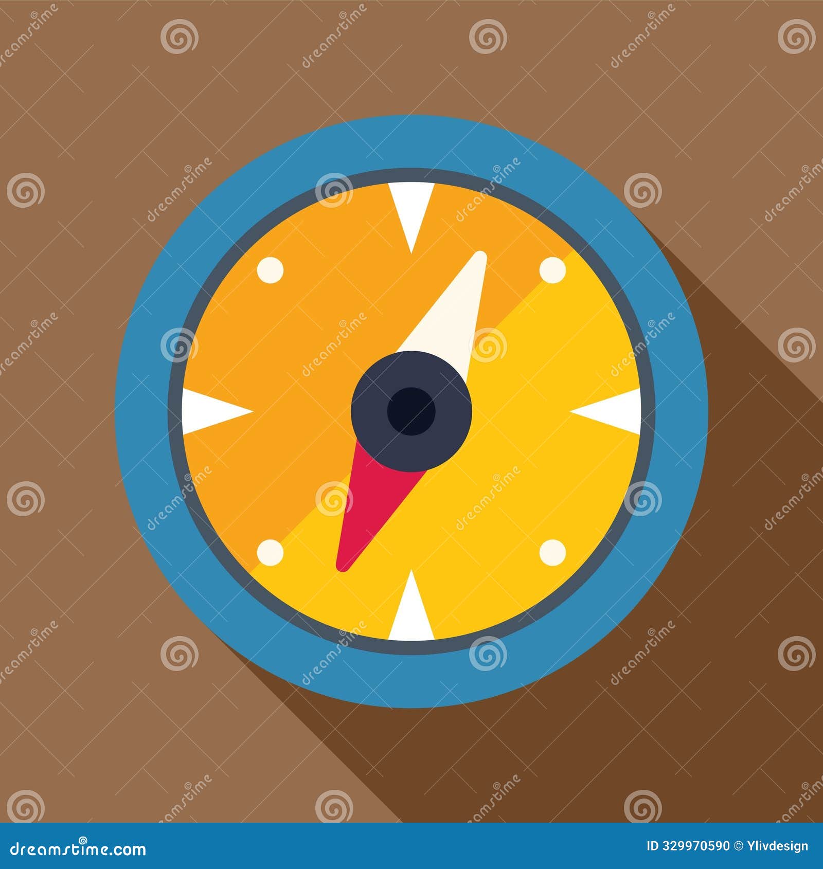 Compass Pointing North Showing Direction in Blue Circle Stock ...