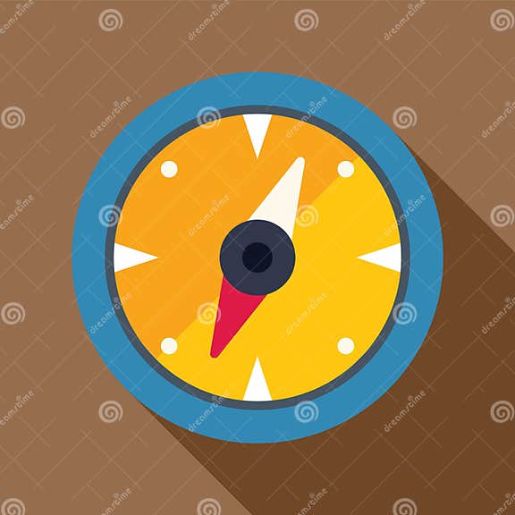 Compass Pointing North Showing Direction in Blue Circle Stock ...