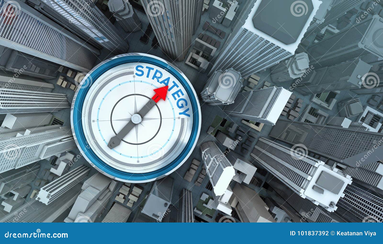 Compass with Pointing the Strategy Business Stock Illustration ...