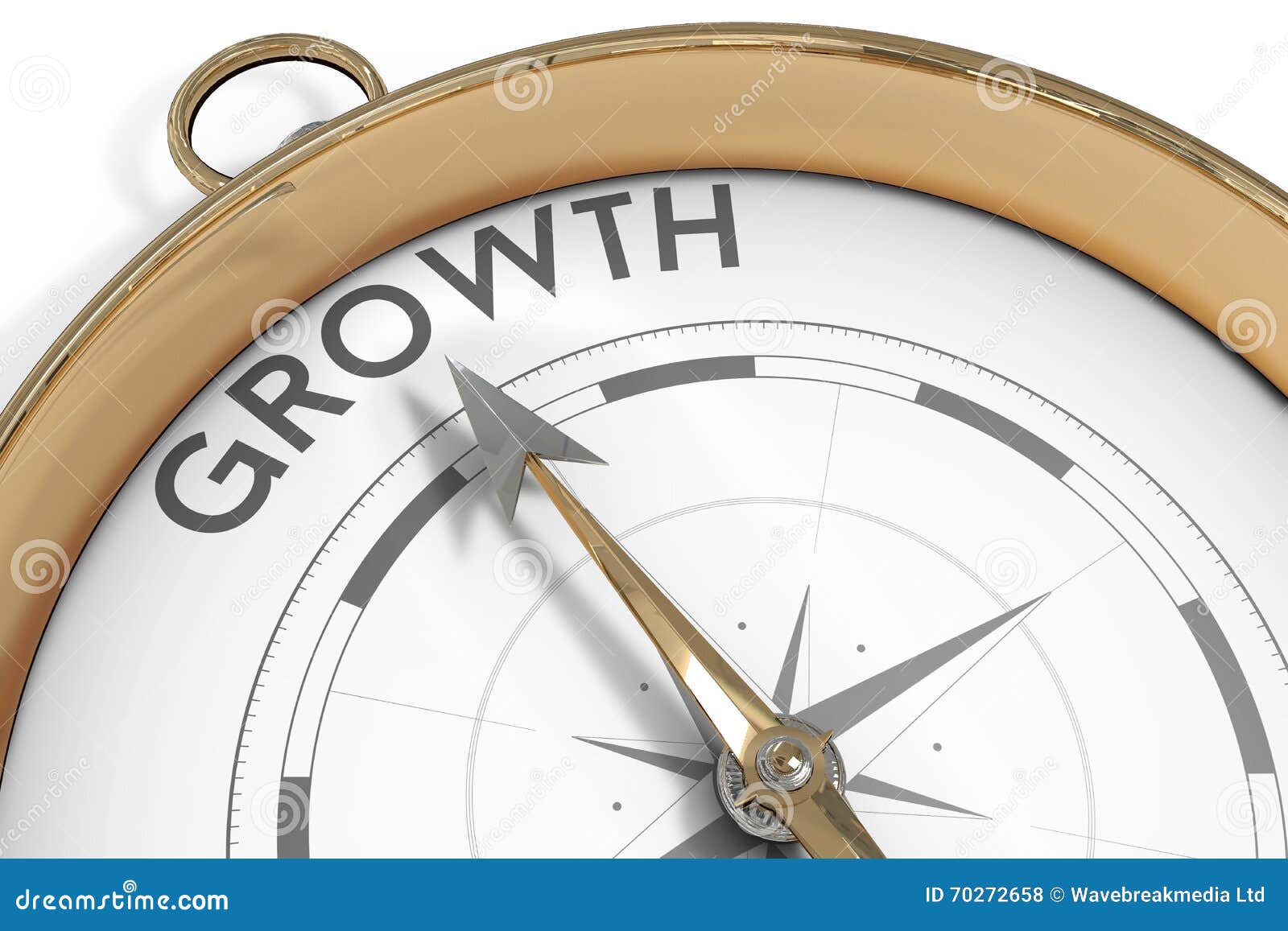 Compass pointing to growth stock illustration. Illustration of sign ...