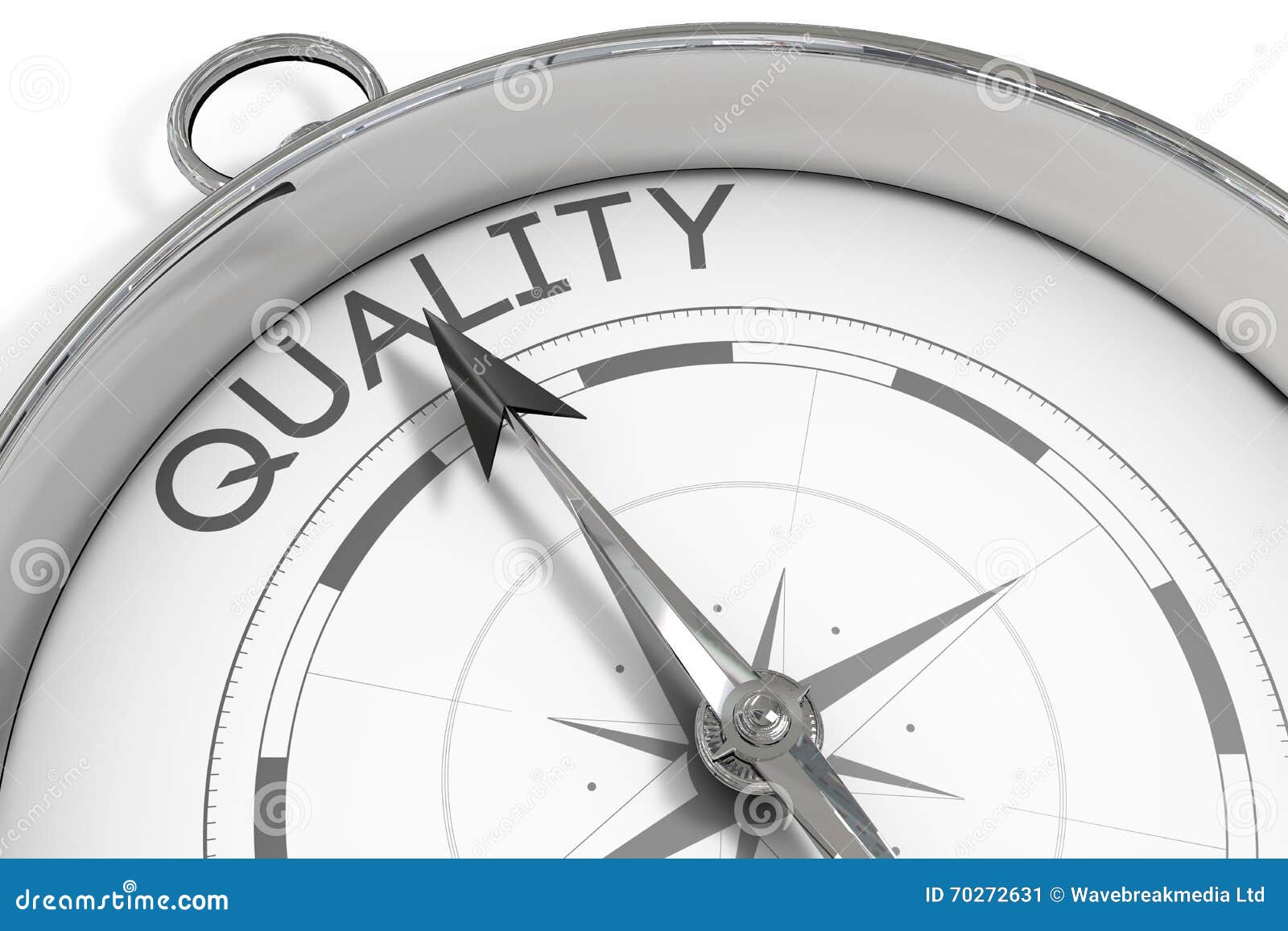 Compass Pointing To Quality Stock Illustration - Illustration of ...