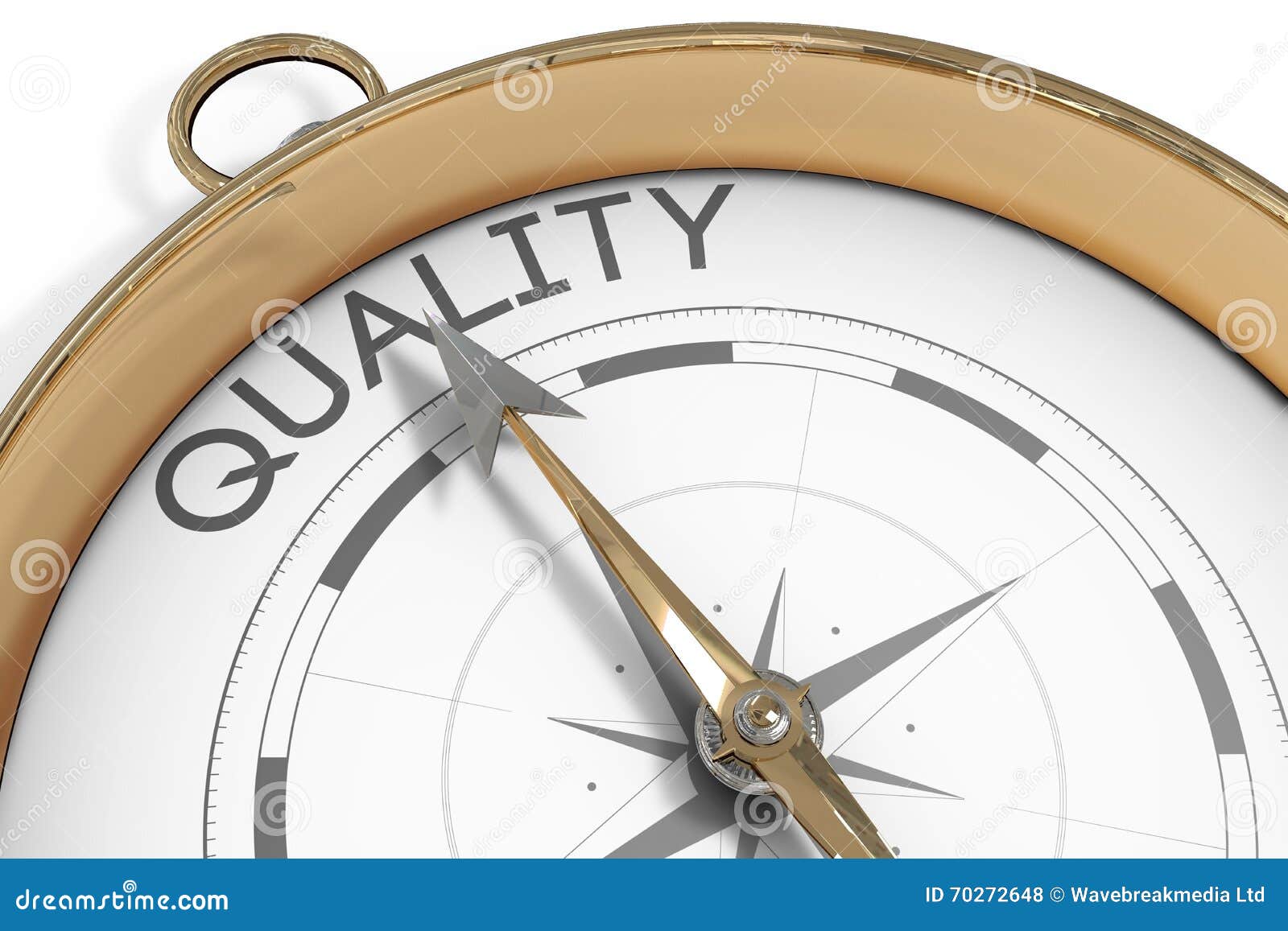 Compass Pointing To Quality Stock Illustration - Illustration of ...