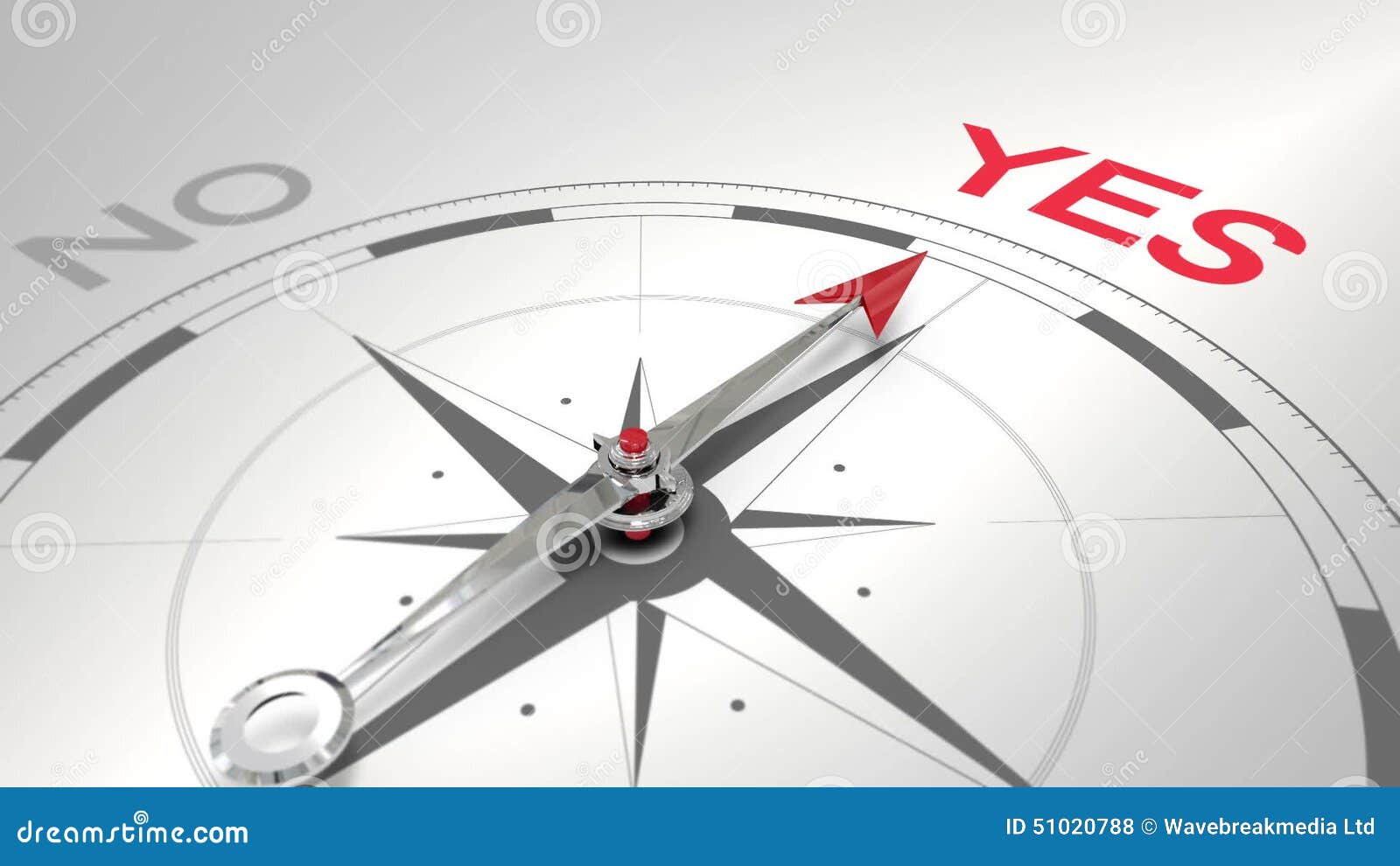 Compass pointing to yes stock footage. Video of positive - 51020788
